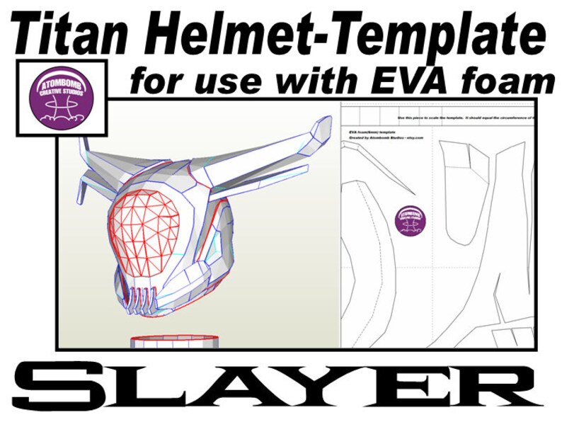 Helmet Titan slayer Helm Template For EVA Foam Etsy