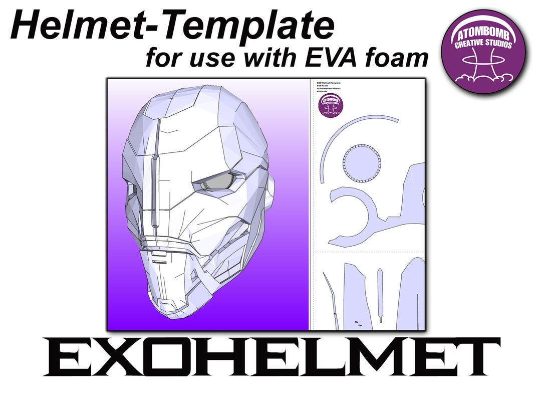 Helmet. 'exo' Template for EVA Foam Helmet .pdf File and .pdo File - Etsy