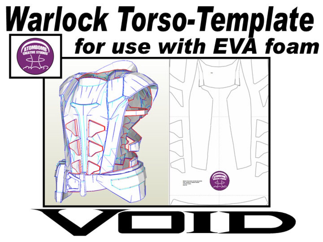 Warlock Torso Armour. 'void' Template for EVA Foam .pdf File and .pdo ...