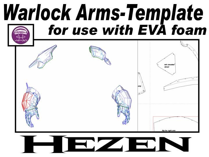 Warlock Shoulder and Arm Armour. 'hezen' Template for EVA Foam .pdf ...