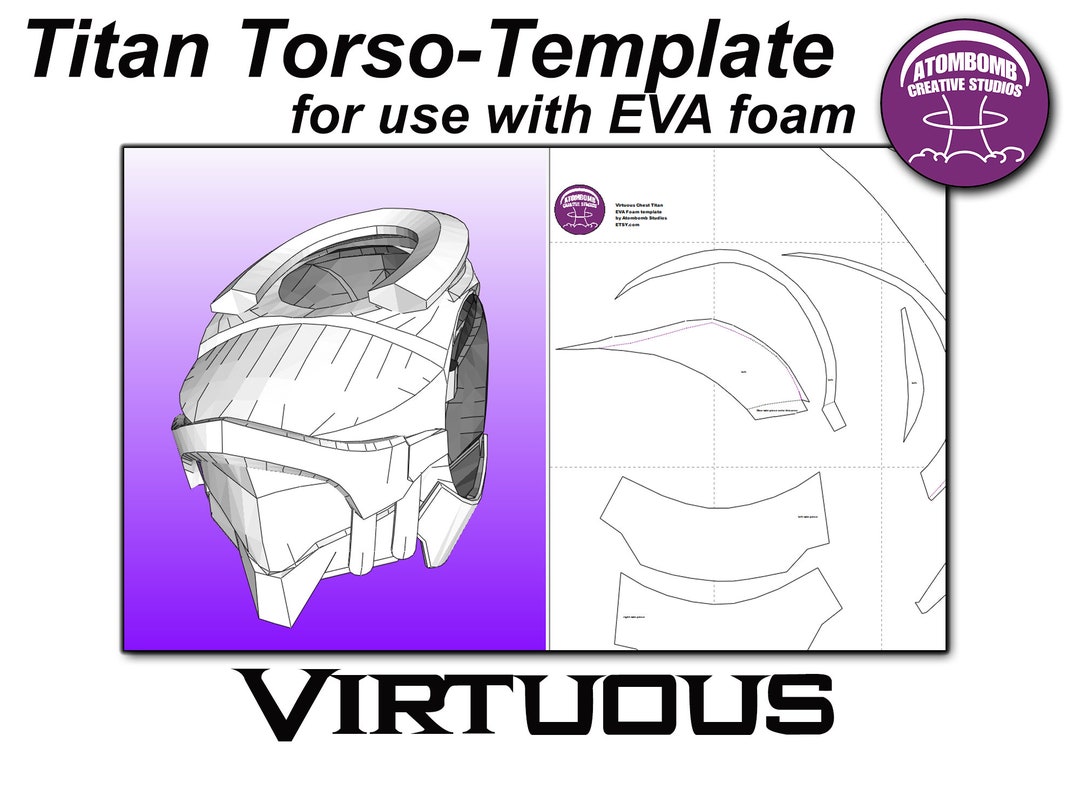 Titan Torso Armour. 'virtuous' Template for EVA Foam .pdf File and .pdo ...