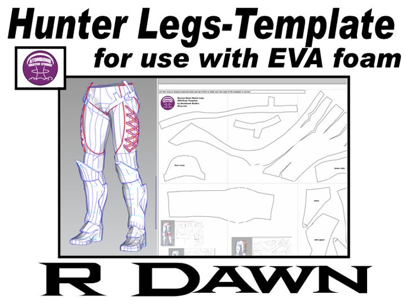 Hunter Leg Armour. 'R Dawn' Template for EVA Foam .pdf File and .pdo ...