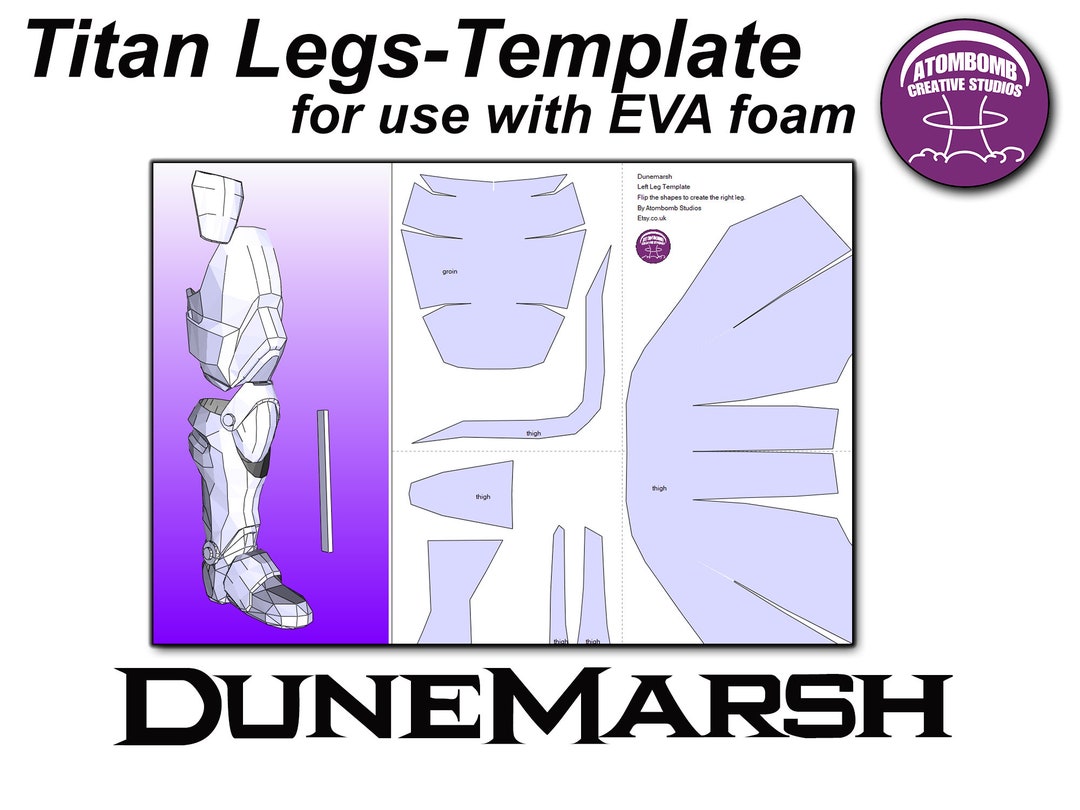 Titan Leg Armour. 'dunemarsh' Template for EVA Foam .pdf File and .pdo ...