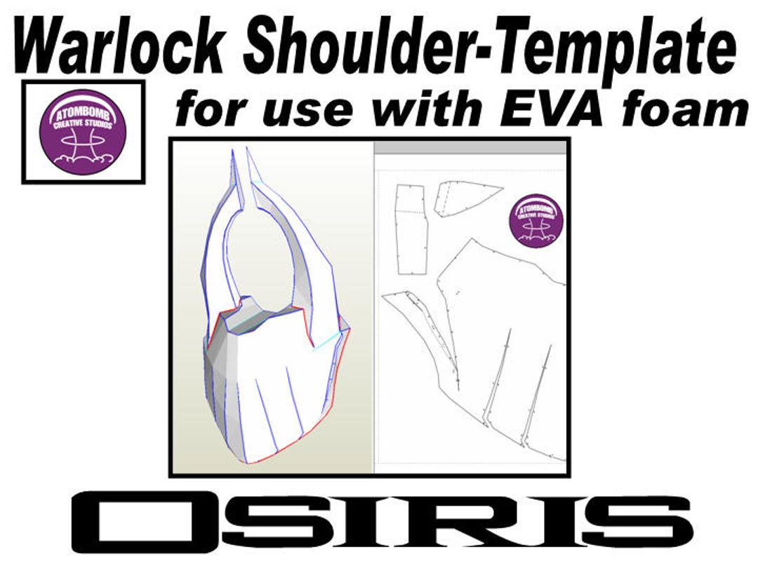 Warlock Shoulder Armour. 'osiris' Template for EVA Foam .pdf File and ...