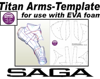 Titan Shoulder and Arm Armour. 'iron' Template for EVA | Etsy