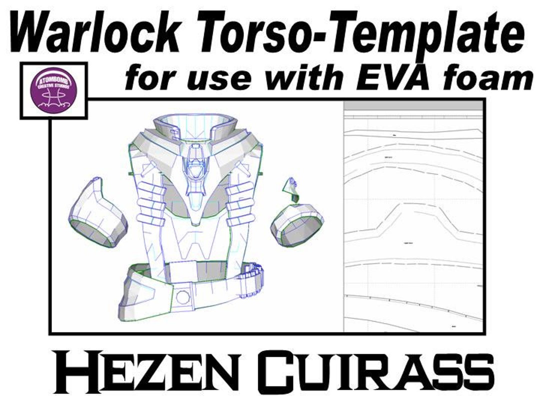 Warlock Torso Armour. 'hezen' Template for EVA Foam .pdf File and .pdo ...