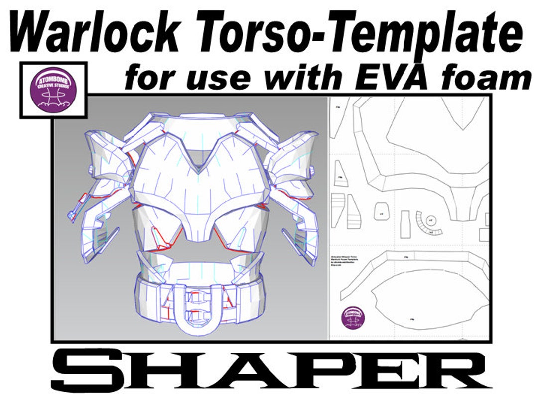 Warlock Torso Armour. 'shaper' Template for EVA Foam .pdf File and .pdo ...