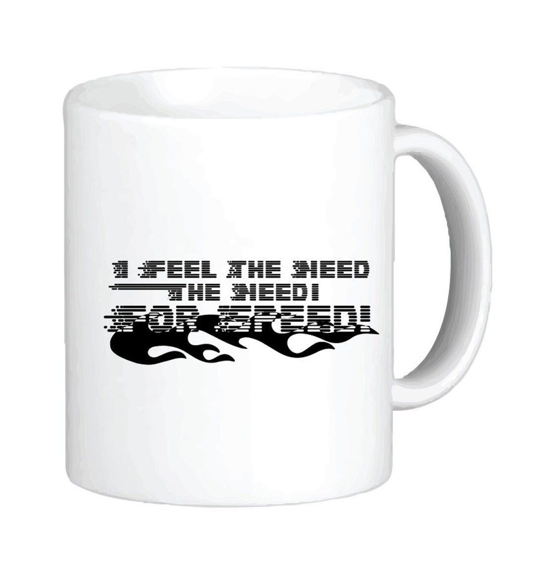 V044 I Feel the Need - the Need for Speed! Ceramic Coffee Mug Travel Thermos - Etsy