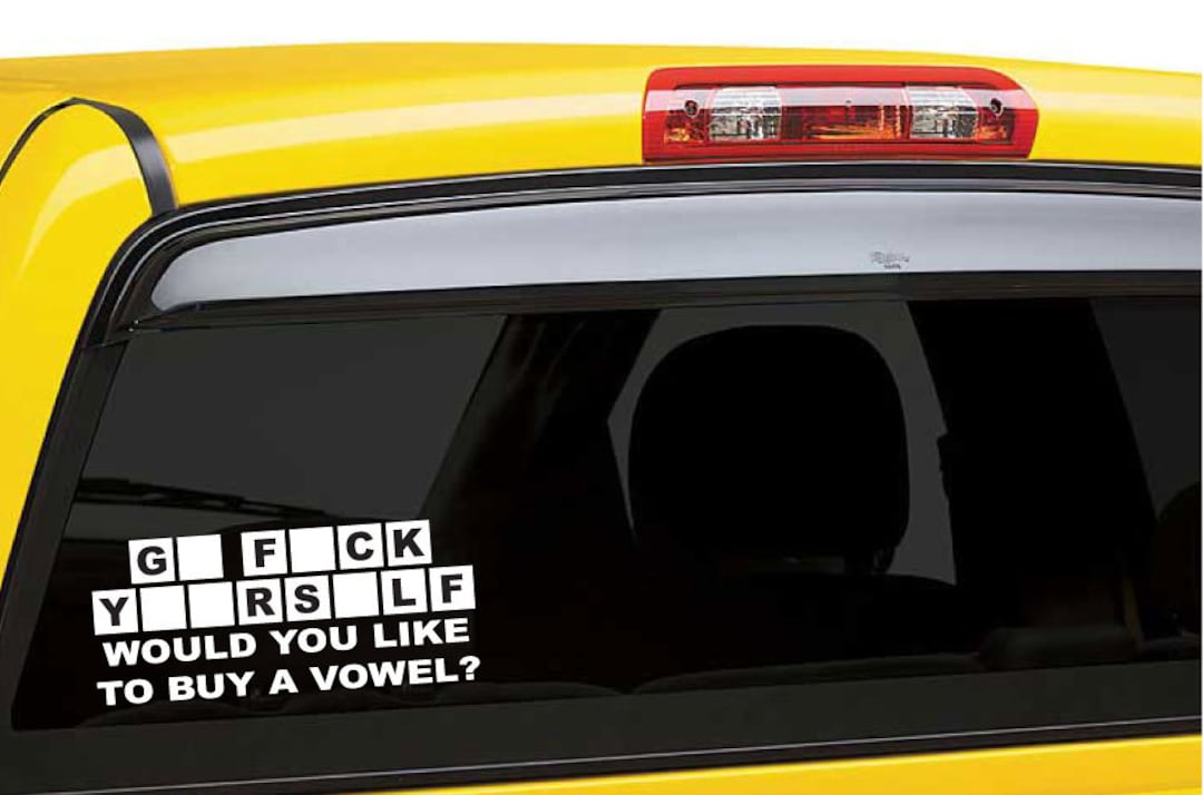 D267 Buy A Vowel Vinyl Decal Sticker for Car/truck Vehicle Window - Etsy
