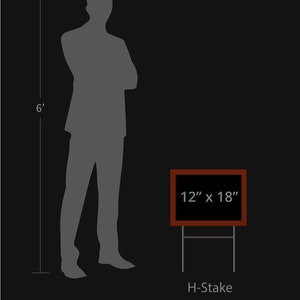 Custom Printed, Personalized, 18x12" Yard Signs, Metal Stakes Included ...