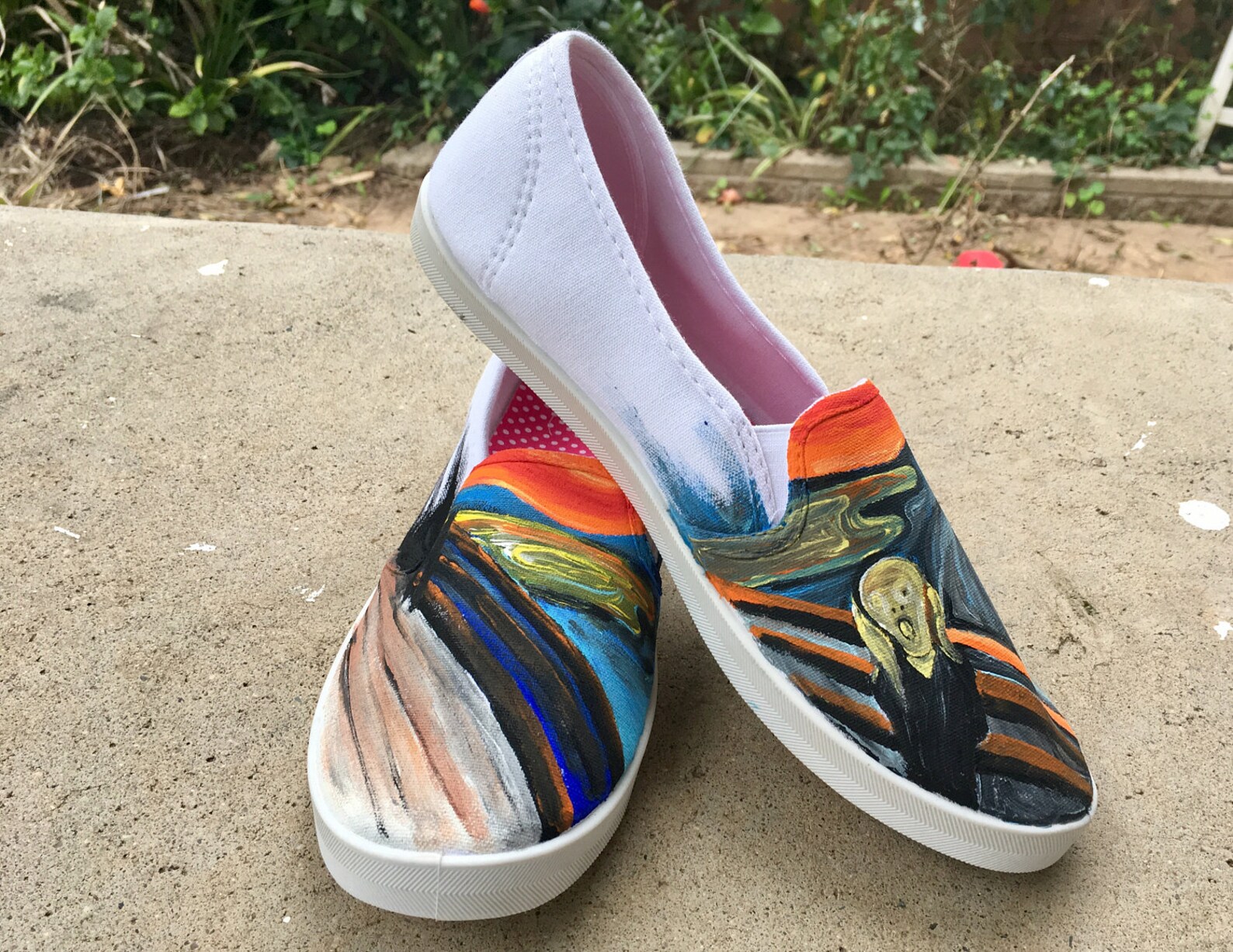 The Scream Custom Hand-painted Shoes // Edvard Munch // | Etsy