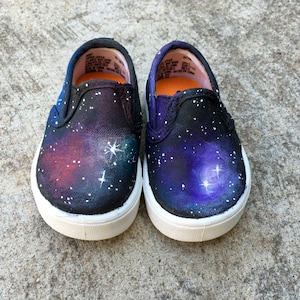 Space Custom Hand-painted Toddler Shoes // Stars Galaxies Cosmos - Etsy