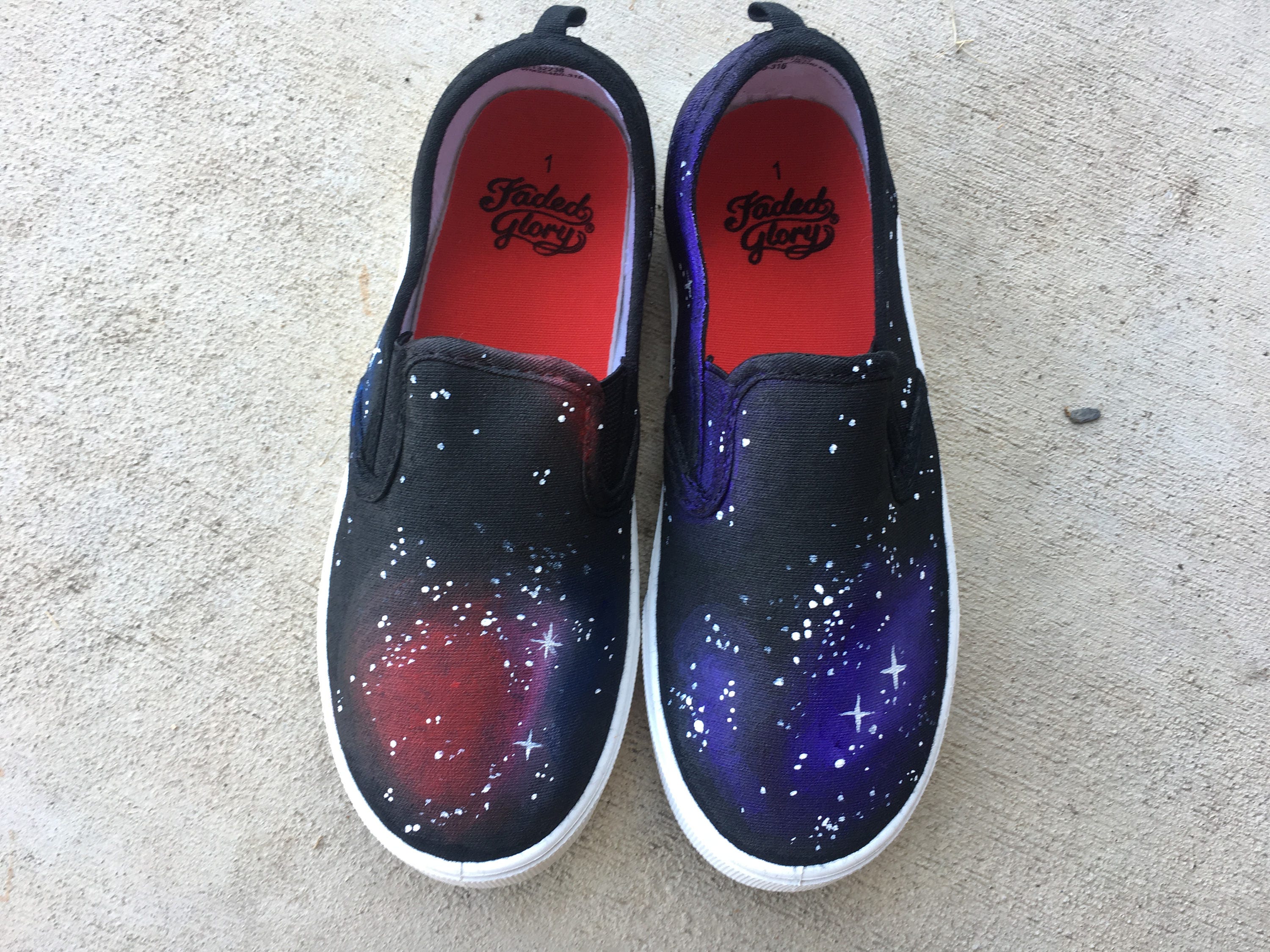 Space Custom Hand-painted Toddler Shoes // Stars Galaxies Cosmos - Etsy