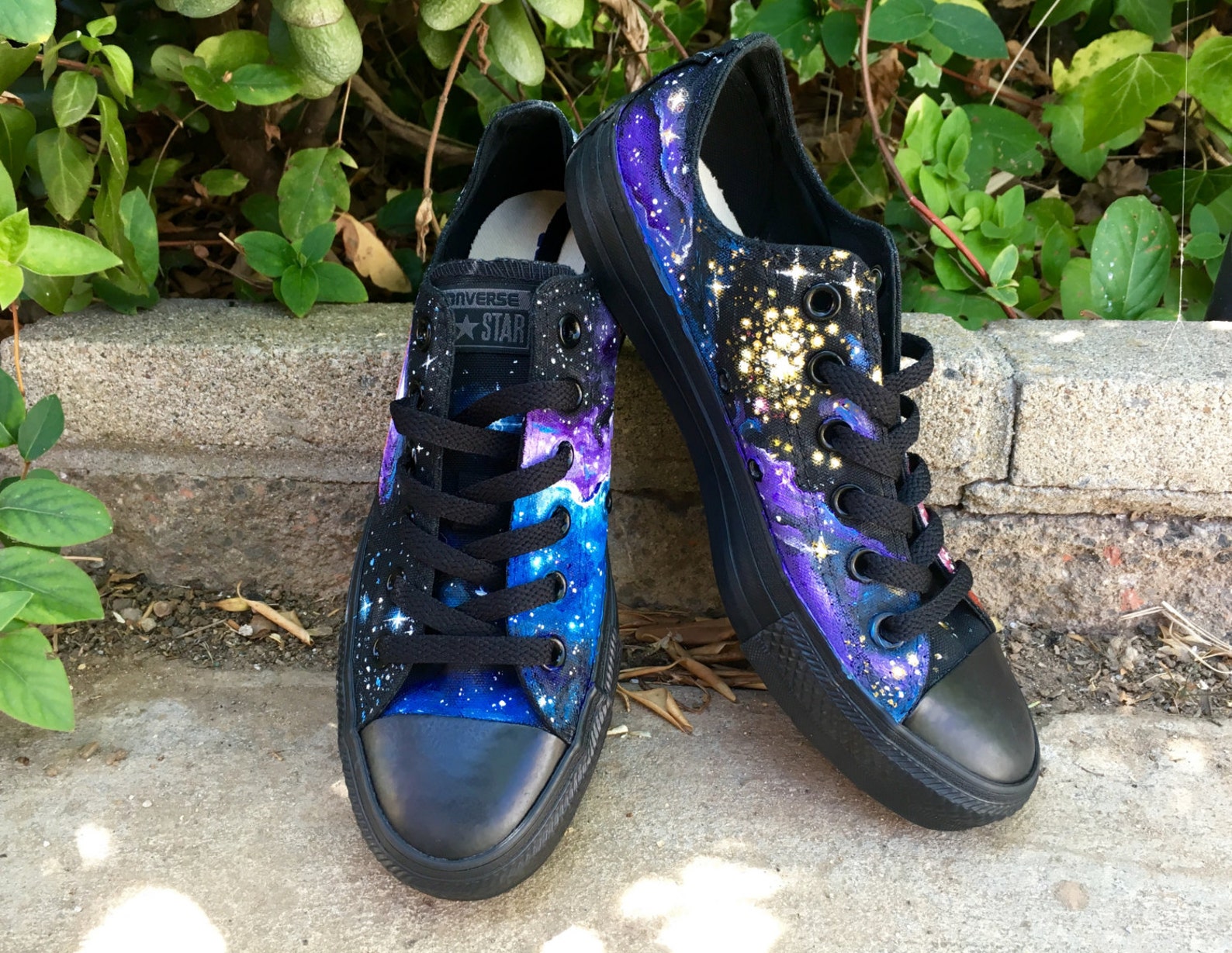 Galaxy Converse // Custom Hand-painted Space-themed Shoes // Chuck ...