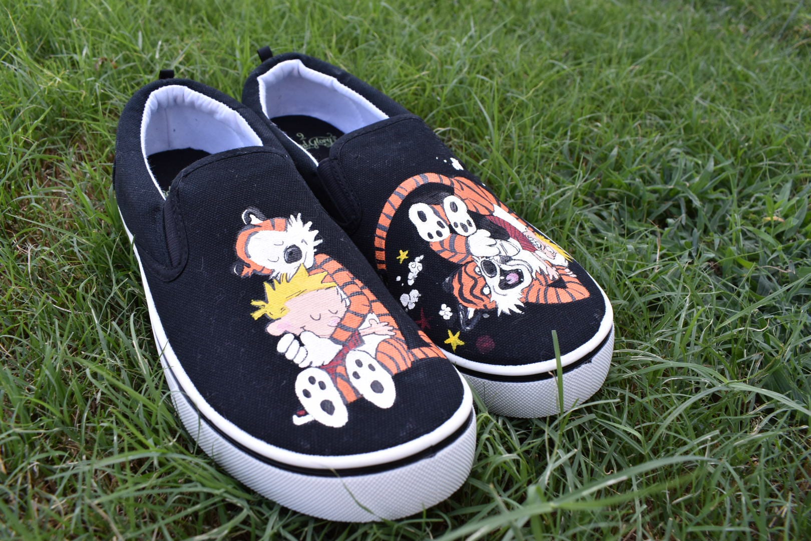 Custom Designed Cartoon/animation Hand-painted Shoes - Etsy