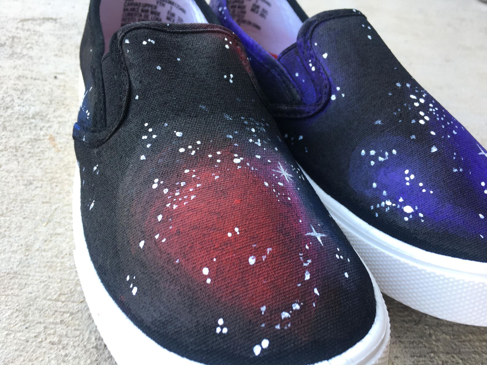 Space Custom Hand-painted Toddler Shoes // Stars Galaxies Cosmos - Etsy