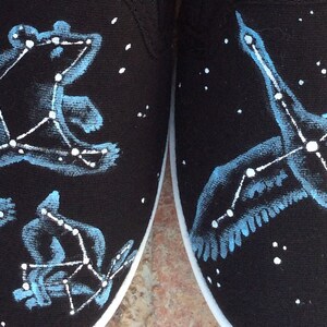 Constellations Custom Hand-painted Shoes // Universe // Cosmos - Etsy