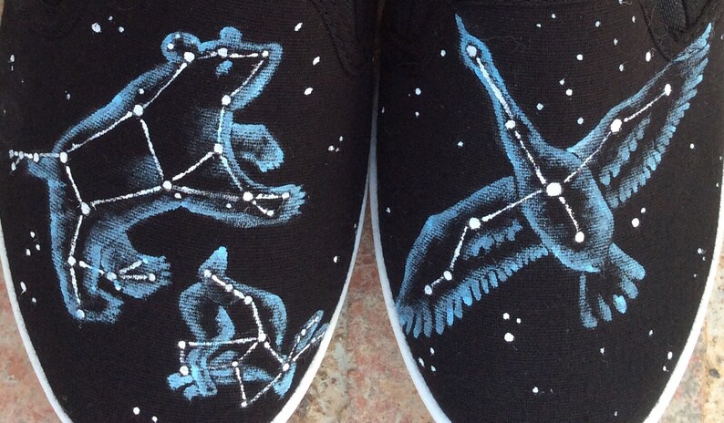 Constellations Custom Hand-painted Shoes // Universe // Cosmos - Etsy