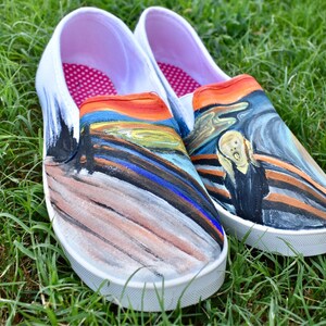 The Scream Custom Hand-painted Shoes // Edvard Munch // Standard Shoes ...