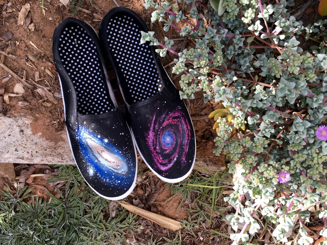 Galaxies Custom Hand-painted Shoes // Standard Shoes or Vans // Cosmos ...
