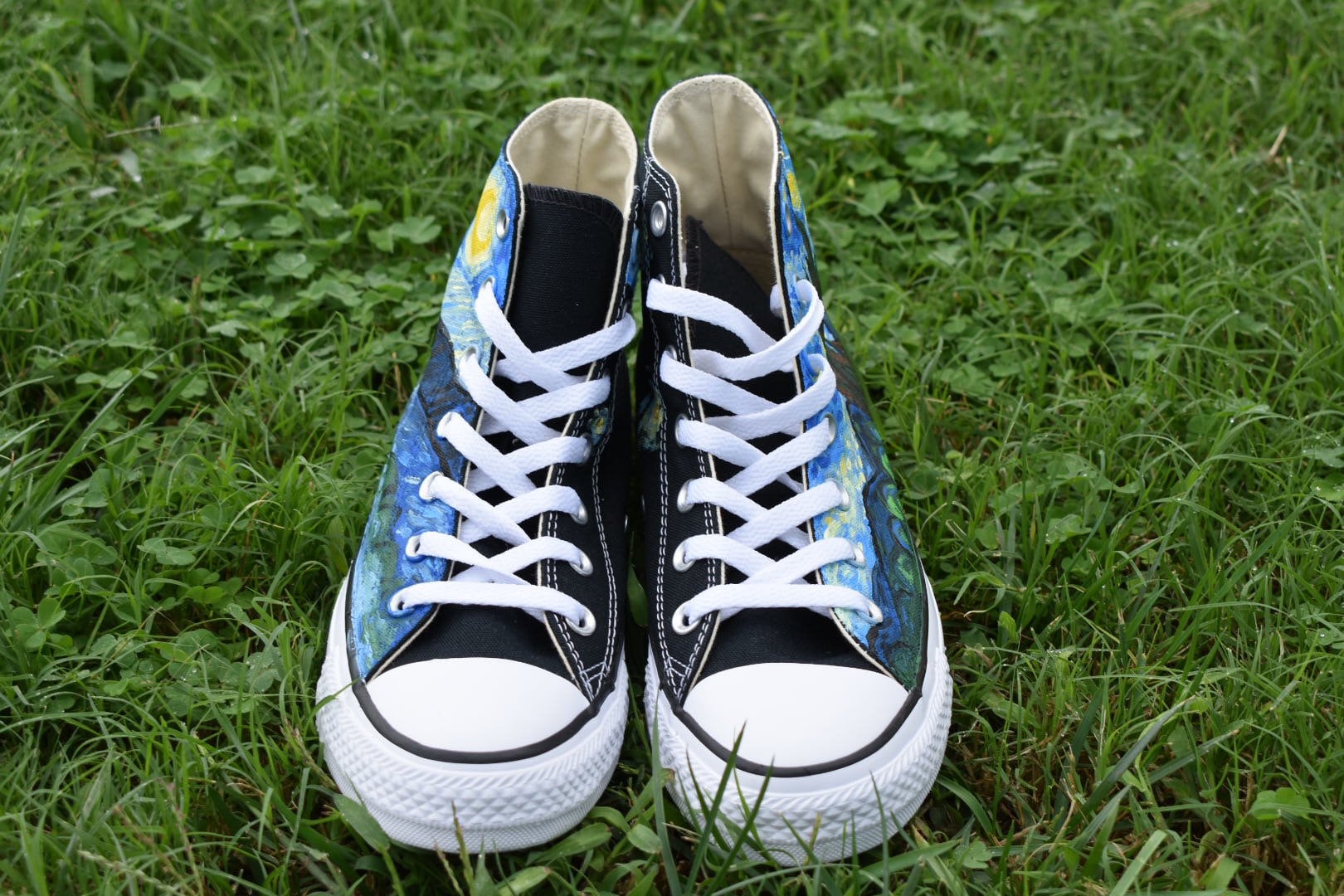 Starry Night Custom Hand-painted Converse High-tops // Chuck Taylor ...