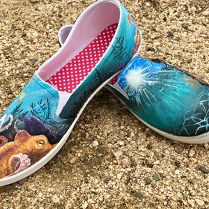 Under the Sea Hand-painted Shoes // Custom // Standard or Vans // Ocean ...