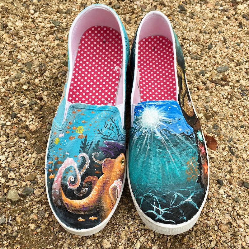 Womens Hand Painted Shoes - Etsy