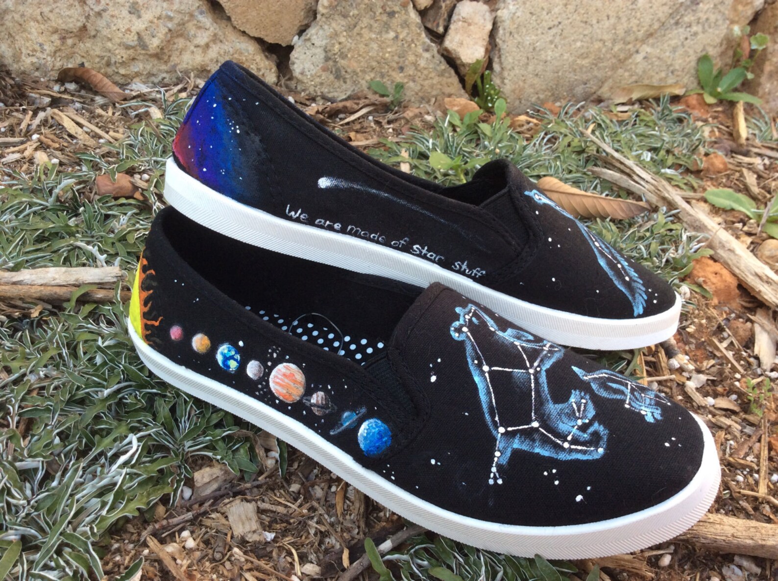 Constellations Custom Hand-painted Shoes // Universe // Cosmos - Etsy