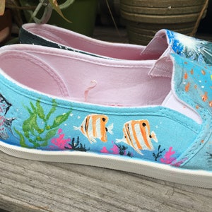 Under the Sea Hand-painted Shoes // Custom // Standard or Vans // Ocean ...