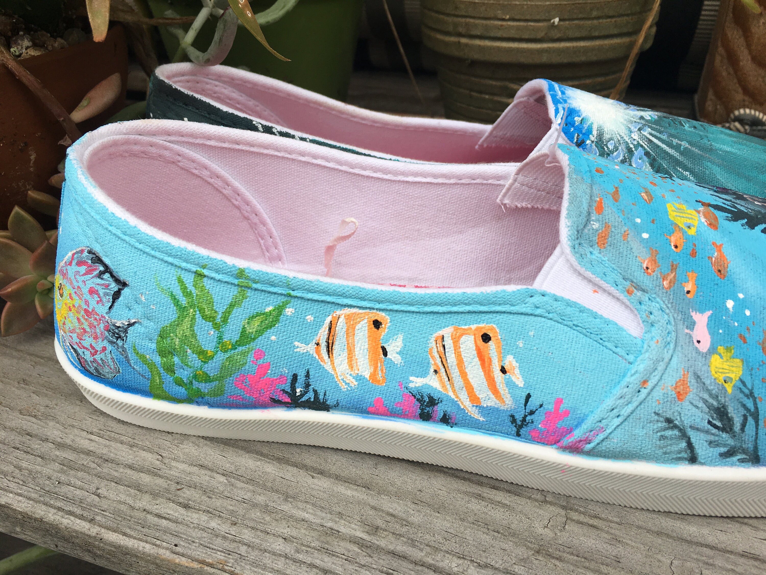 Under the Sea Hand-painted Shoes // Custom // Standard or Vans // Ocean ...