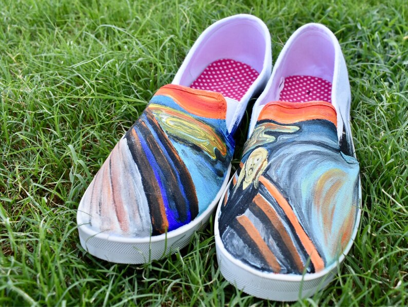 The Scream Custom Hand-painted Shoes // Edvard Munch // | Etsy