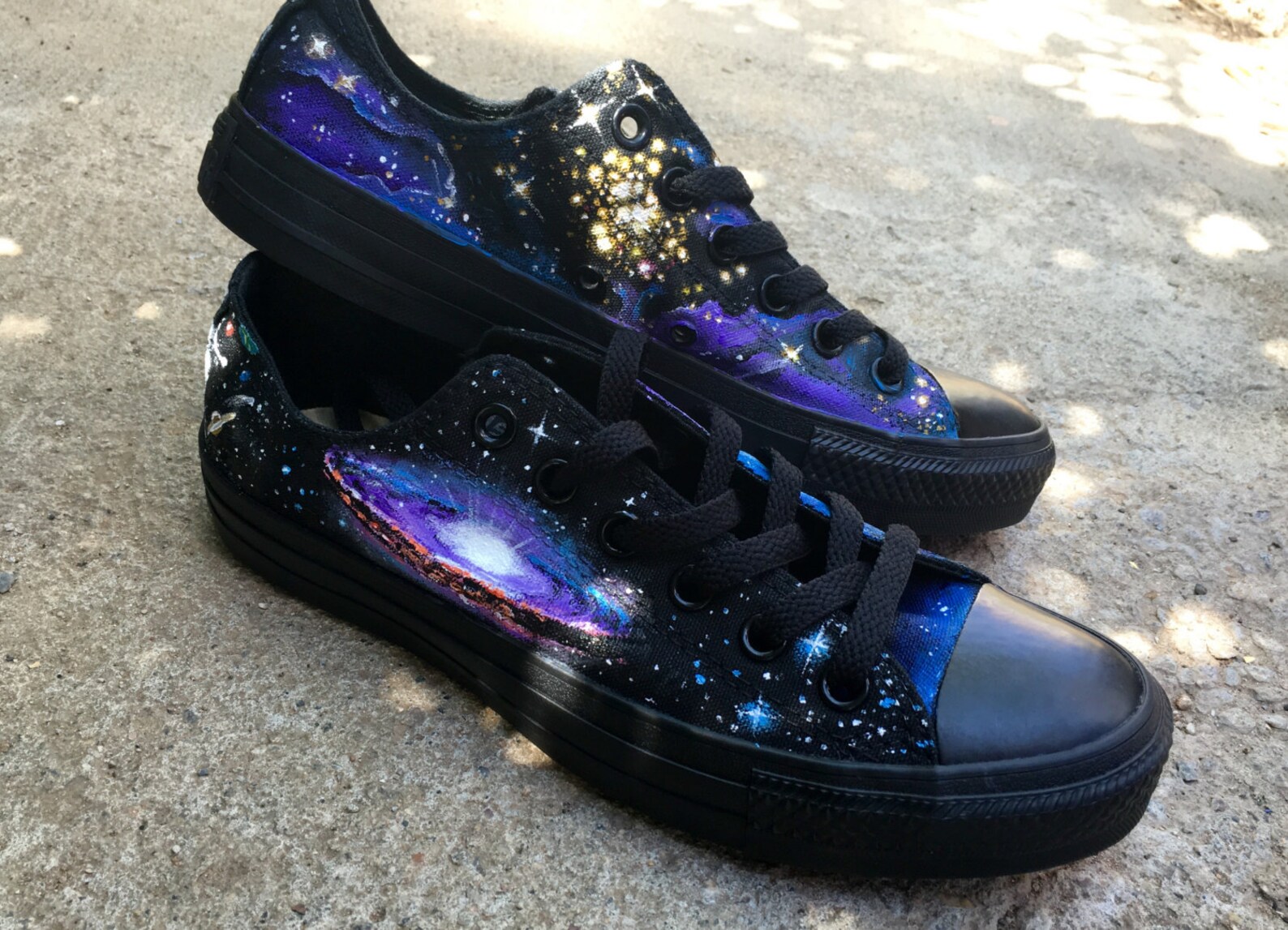 Galaxy Converse // Custom Hand-painted Space-themed Shoes // Chuck ...
