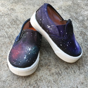 Space Custom Hand-painted Toddler Shoes // Stars Galaxies Cosmos - Etsy