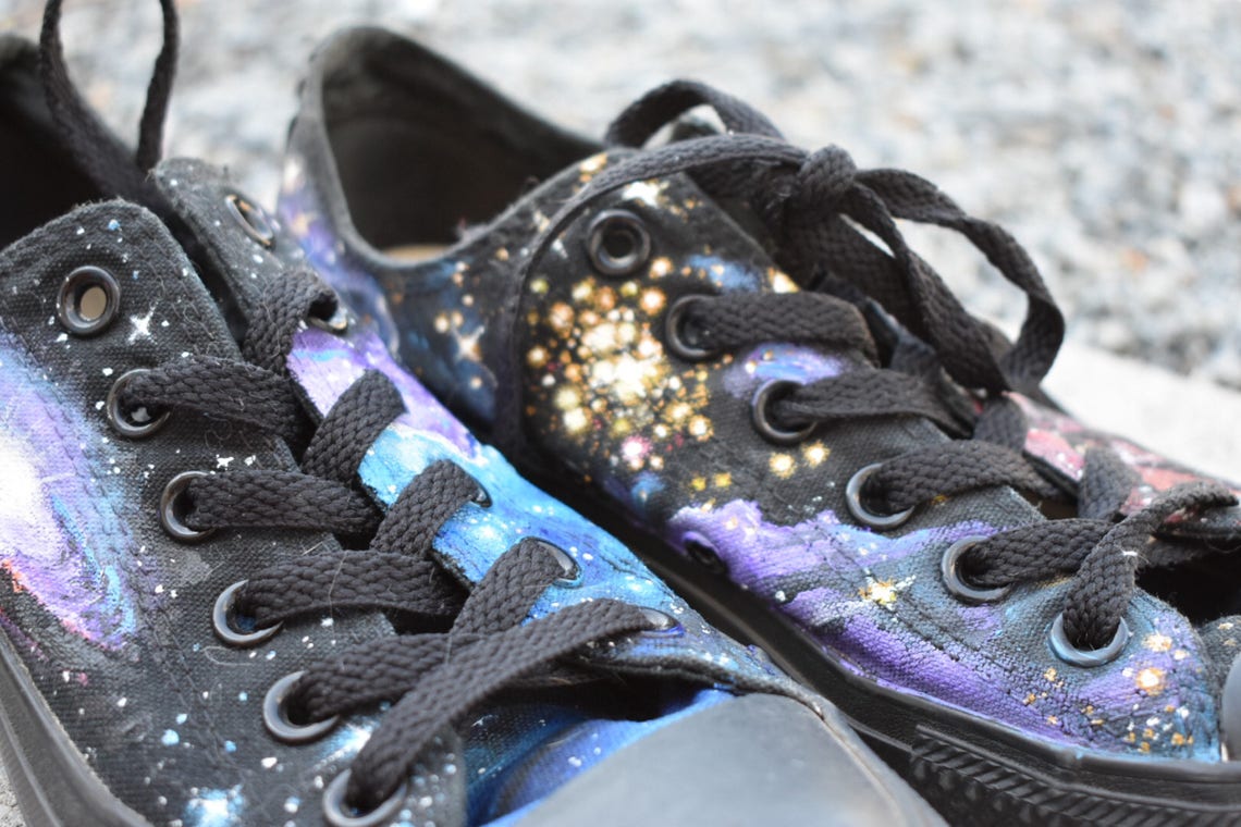 Galaxy Converse // Custom Hand-painted Space-themed Shoes // | Etsy