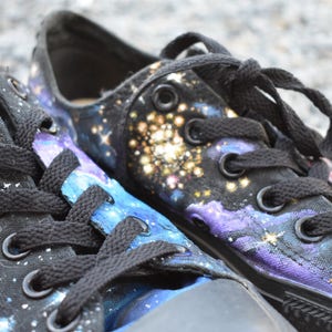 Galaxy Converse // Custom Hand-painted Space-themed Shoes // Chuck ...