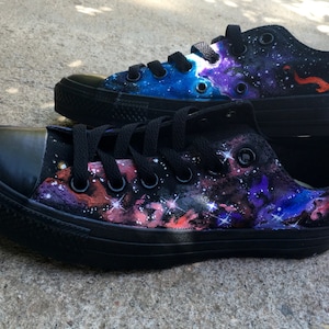 Galaxy Converse // Custom Hand-painted Space-themed Shoes // Chuck ...