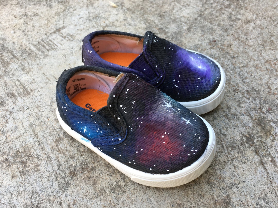 Space Custom Hand-painted Toddler Shoes // Stars Galaxies - Etsy
