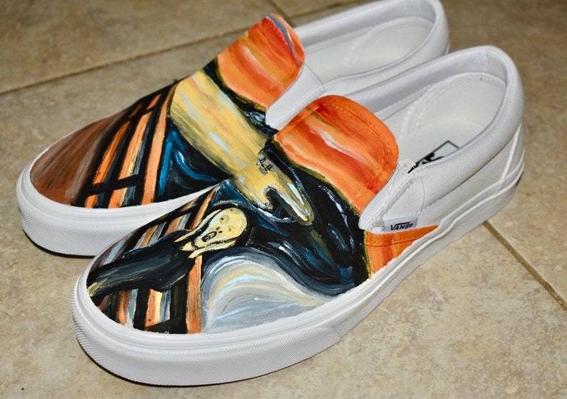 The Scream Custom Hand-painted Shoes // Edvard Munch // | Etsy