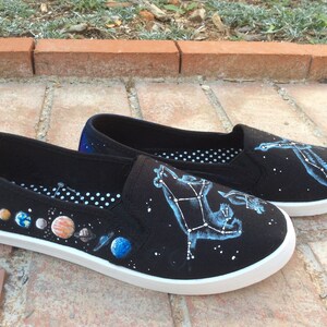 Constellations Custom Hand-painted Shoes // Universe // Cosmos - Etsy