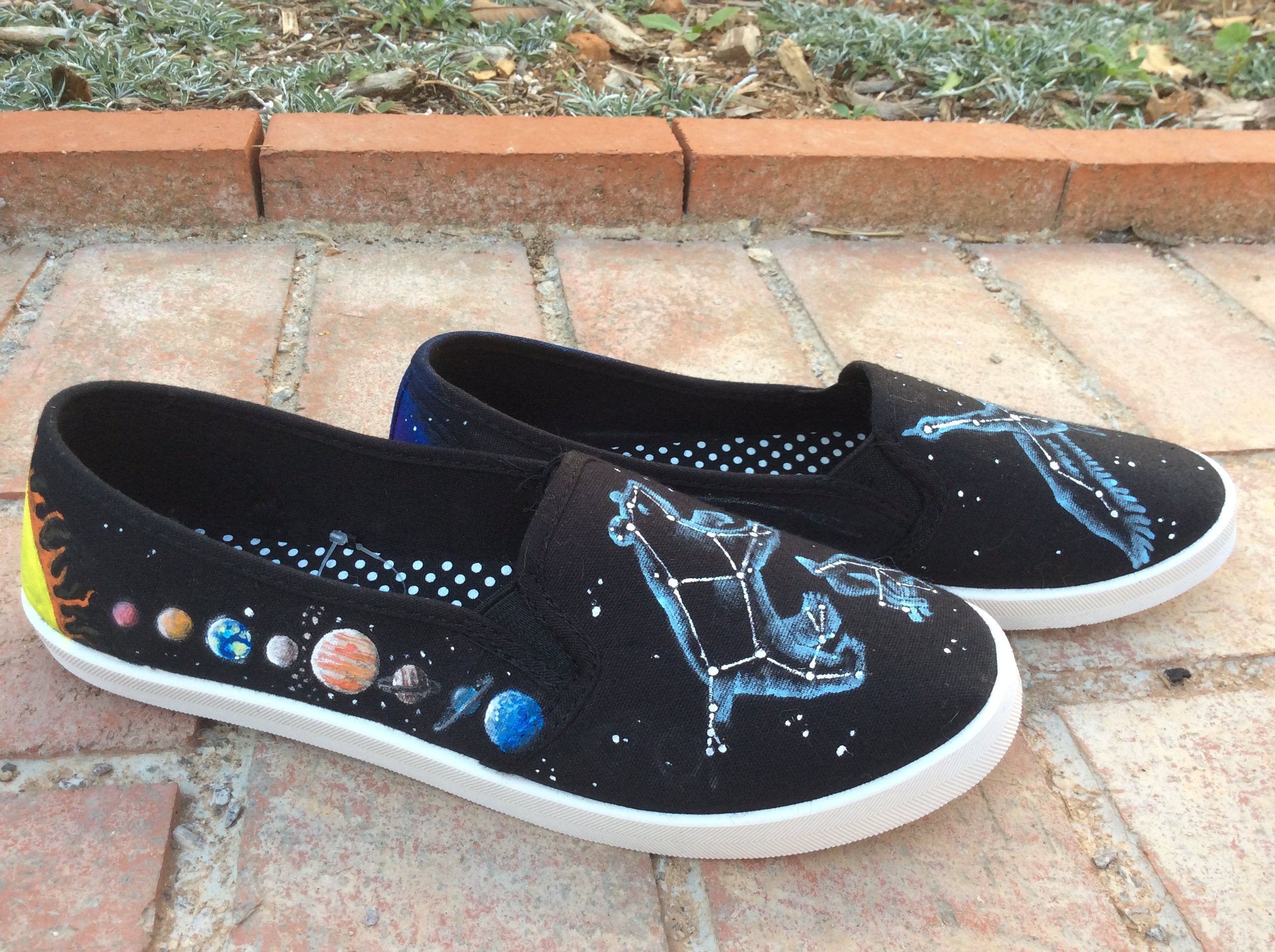 Constellations Custom Hand-painted Shoes // Universe // Cosmos - Etsy