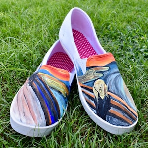 The Scream Custom Hand-painted Shoes // Edvard Munch // Standard Shoes ...