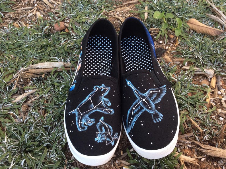 Constellations Custom Hand-painted Shoes // Universe // Cosmos - Etsy