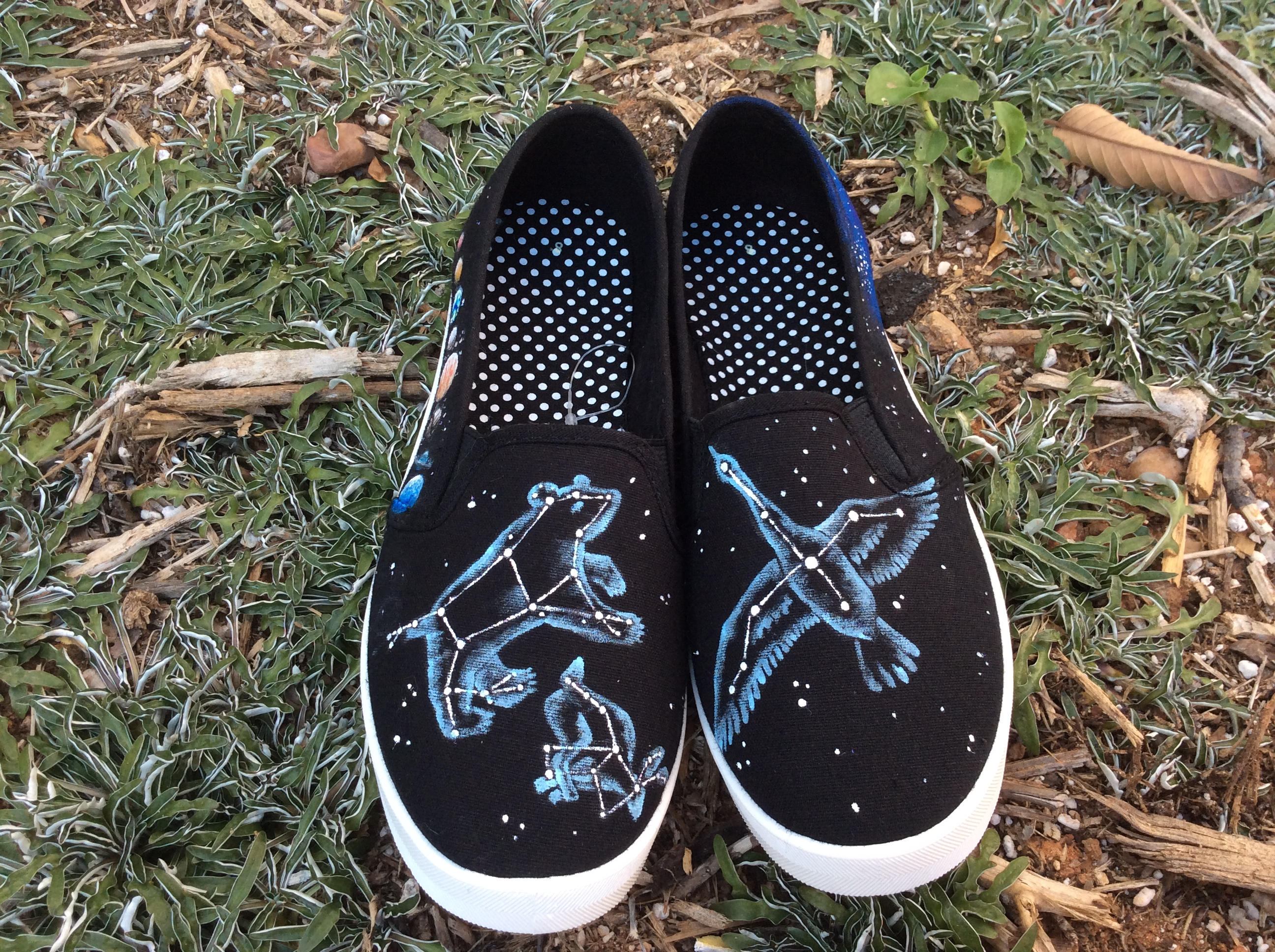 Constellations Custom Hand-painted Shoes // Universe // Cosmos - Etsy