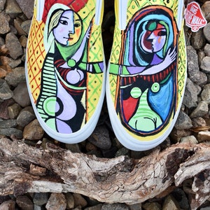 Pablo Picasso's Girl Before a Mirror Custom Hand-painted Shoes // Vans ...