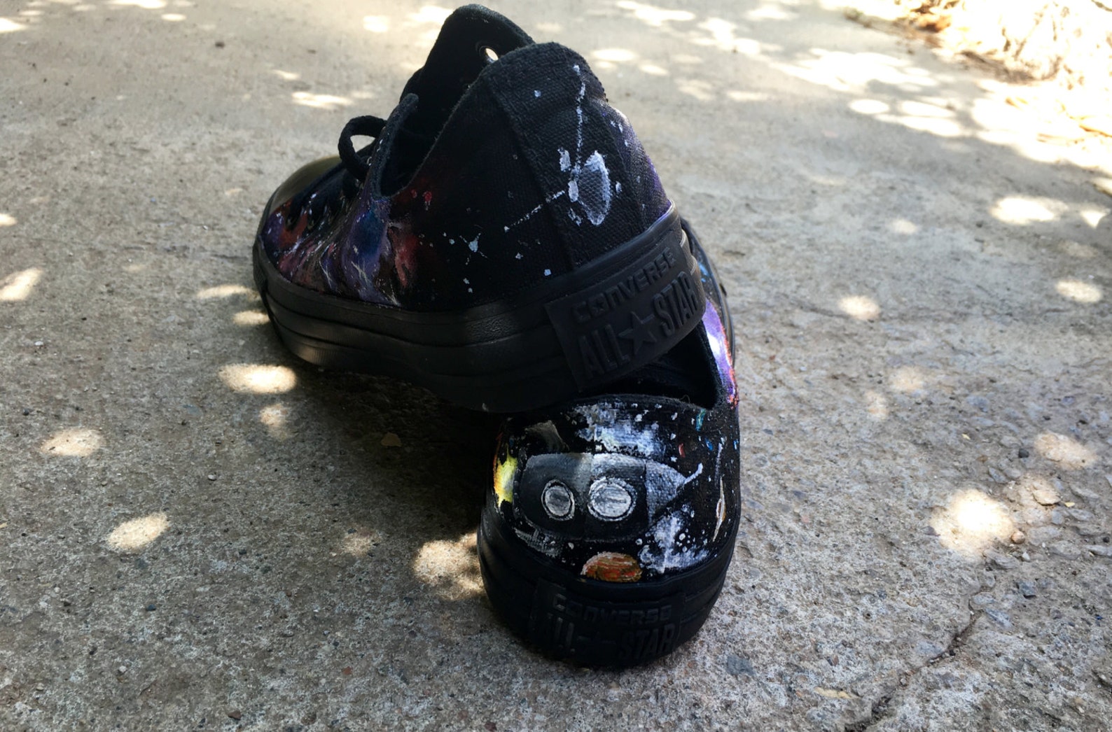 Galaxy Converse // Custom Hand-painted Space-themed Shoes // Chuck ...