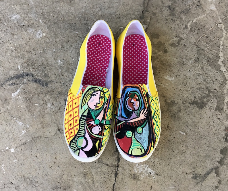 Pablo Picasso's Girl Before a Mirror Custom Hand-painted Shoes // Vans ...