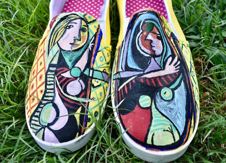 Pablo Picasso's Girl Before a Mirror Custom Hand-painted Shoes // Vans ...