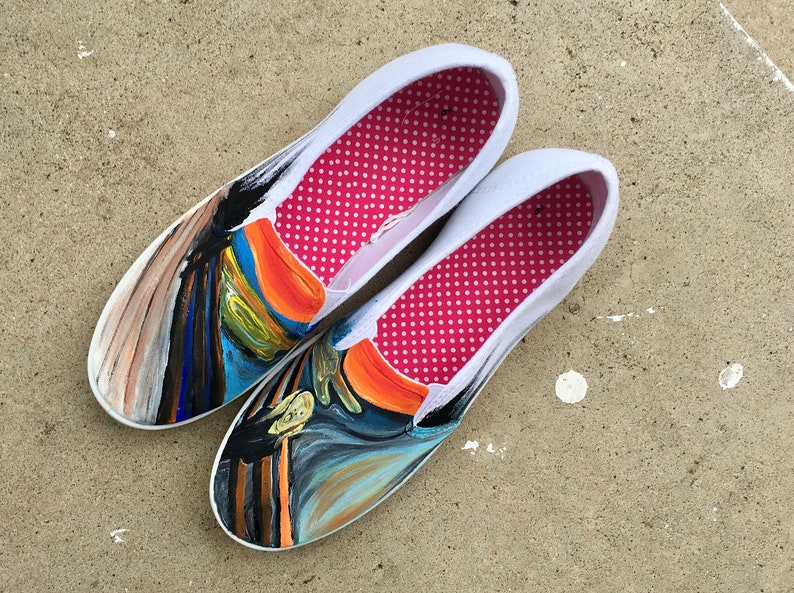 The Scream Custom Hand-painted Shoes // Edvard Munch // Standard Shoes ...