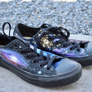 Galaxy Converse // Custom Hand-painted Space-themed Shoes // Chuck ...
