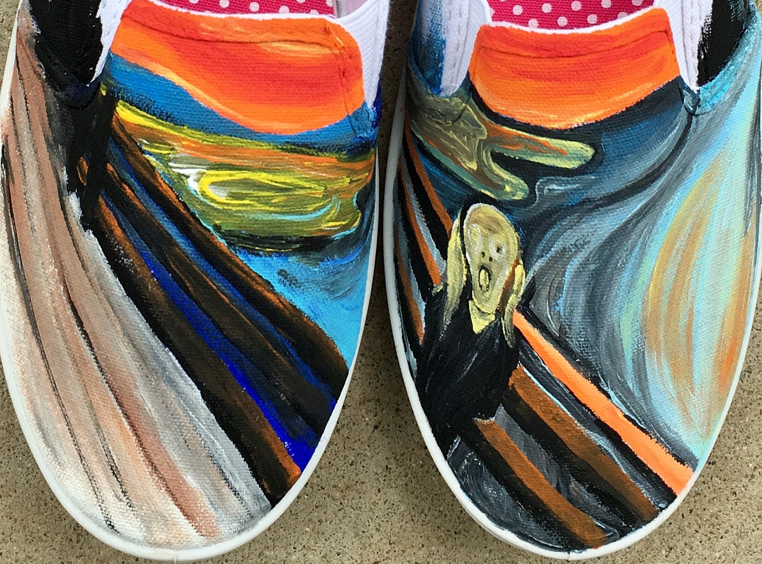 The Scream Custom Hand-painted Shoes // Edvard Munch // Standard Shoes ...